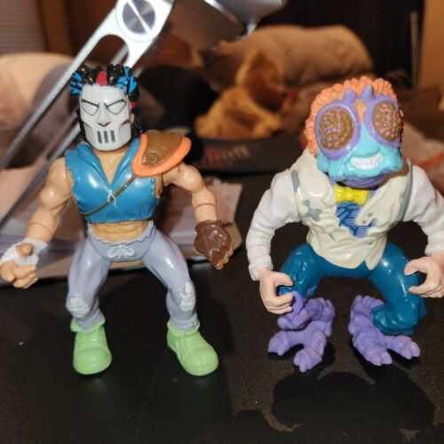 Vintage TMNT figures, Casey Jones & Baxster Stockman, Teenage Ninja ...