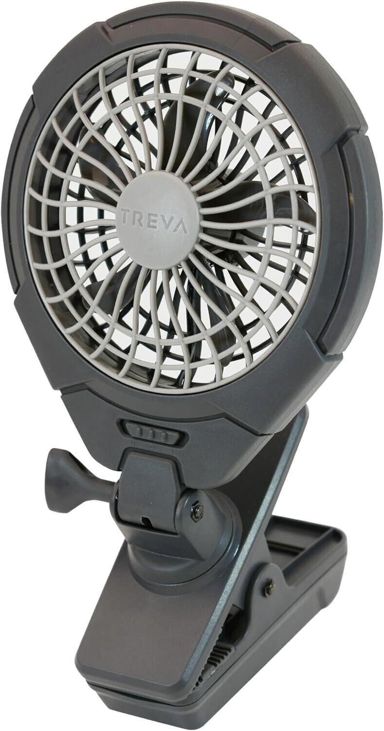 Treva 5" Battery Operated Clip Fan Adjustable Rotating Tilt & Swivel 2 ...