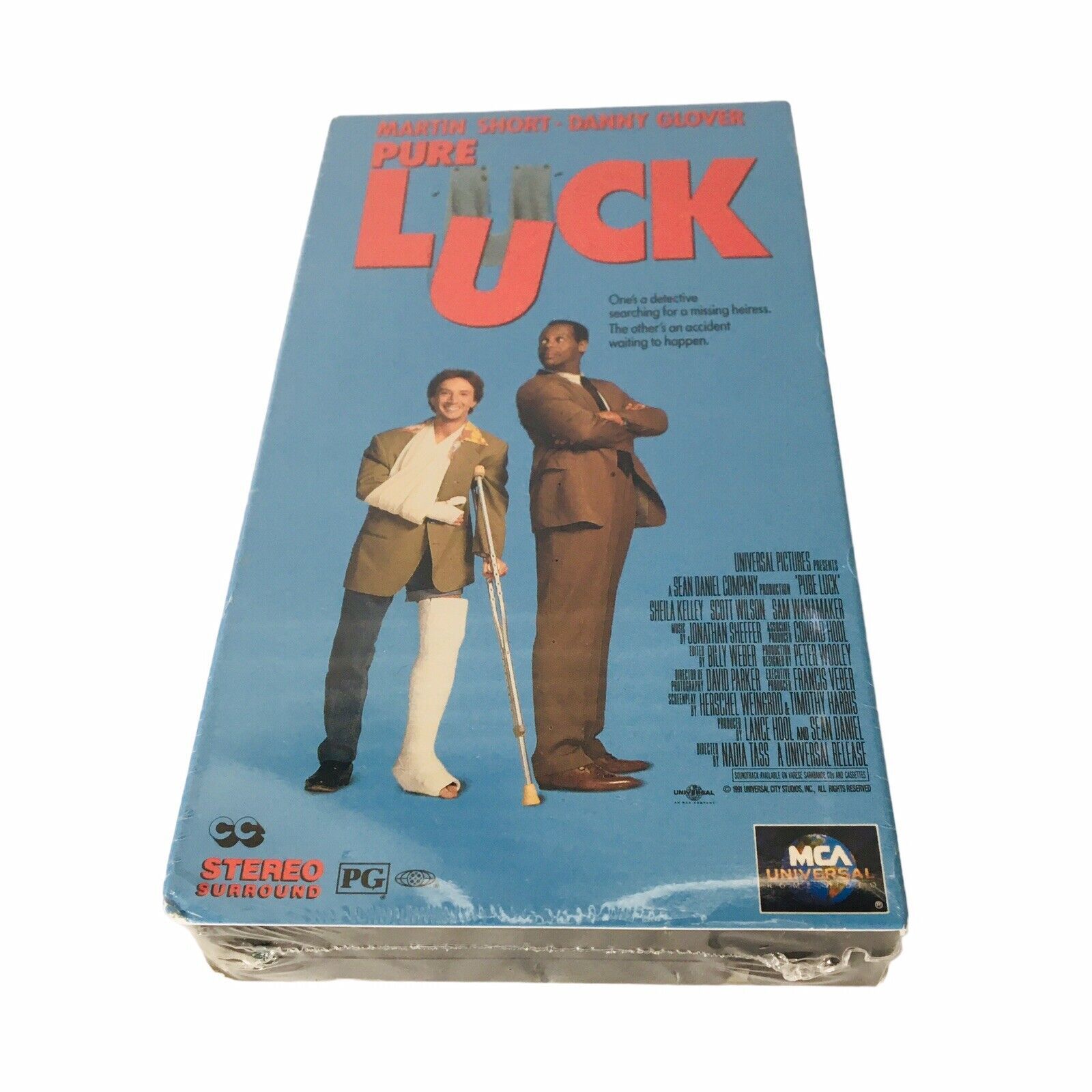 Pure Luck VHS RARE Format 1992 Martin Short Danny Glover Comedy - VHS Tapes