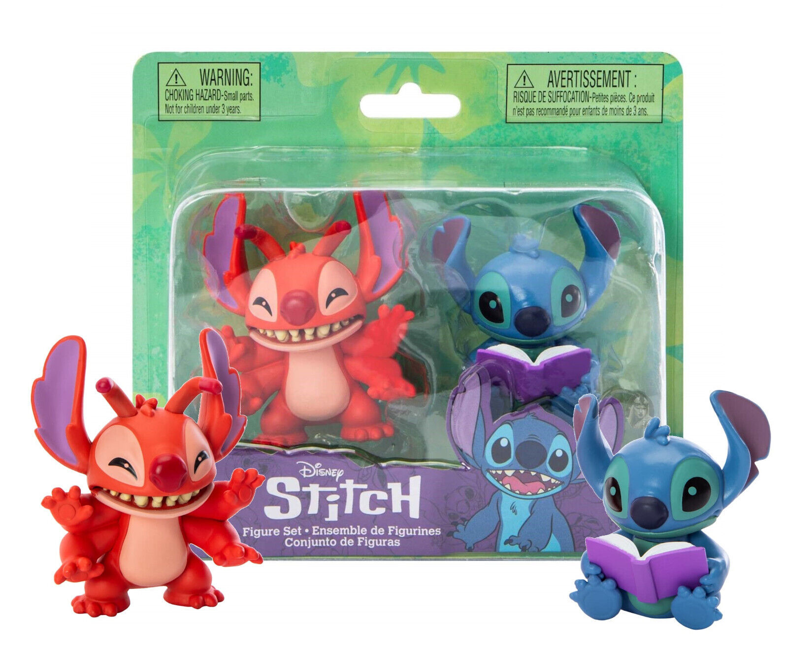 Disney Stitch Figure Set Leroy & Stitch 2-Pack New in Package - Action ...