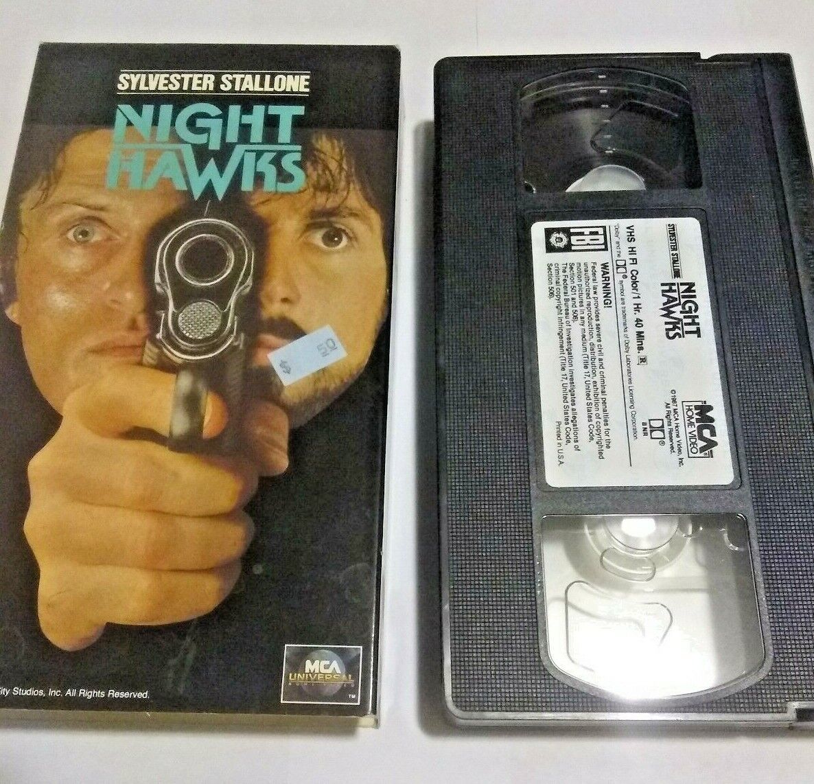 Night Hawks (VHS, 1981) Sylvester Stallone, Rutger Hauer, Billy Dee ...
