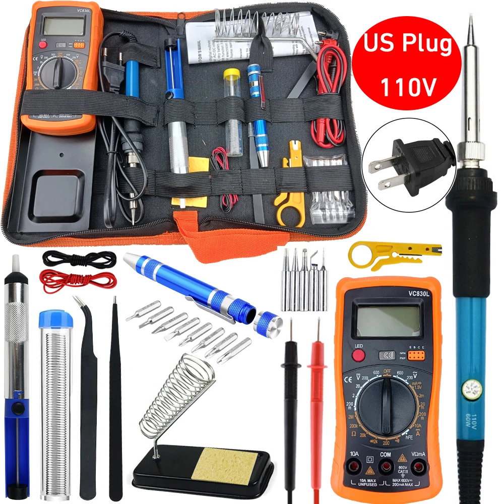220V 110V Welding Solder Rework Station 60W Soldering kit Adjustable ...