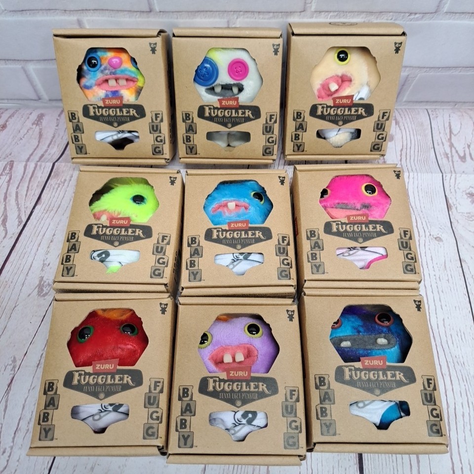 BABY FUGG Mini Zuru FUGGLER Complete Set of 9 FUGGLERS BABY FUGGS Ugly ...