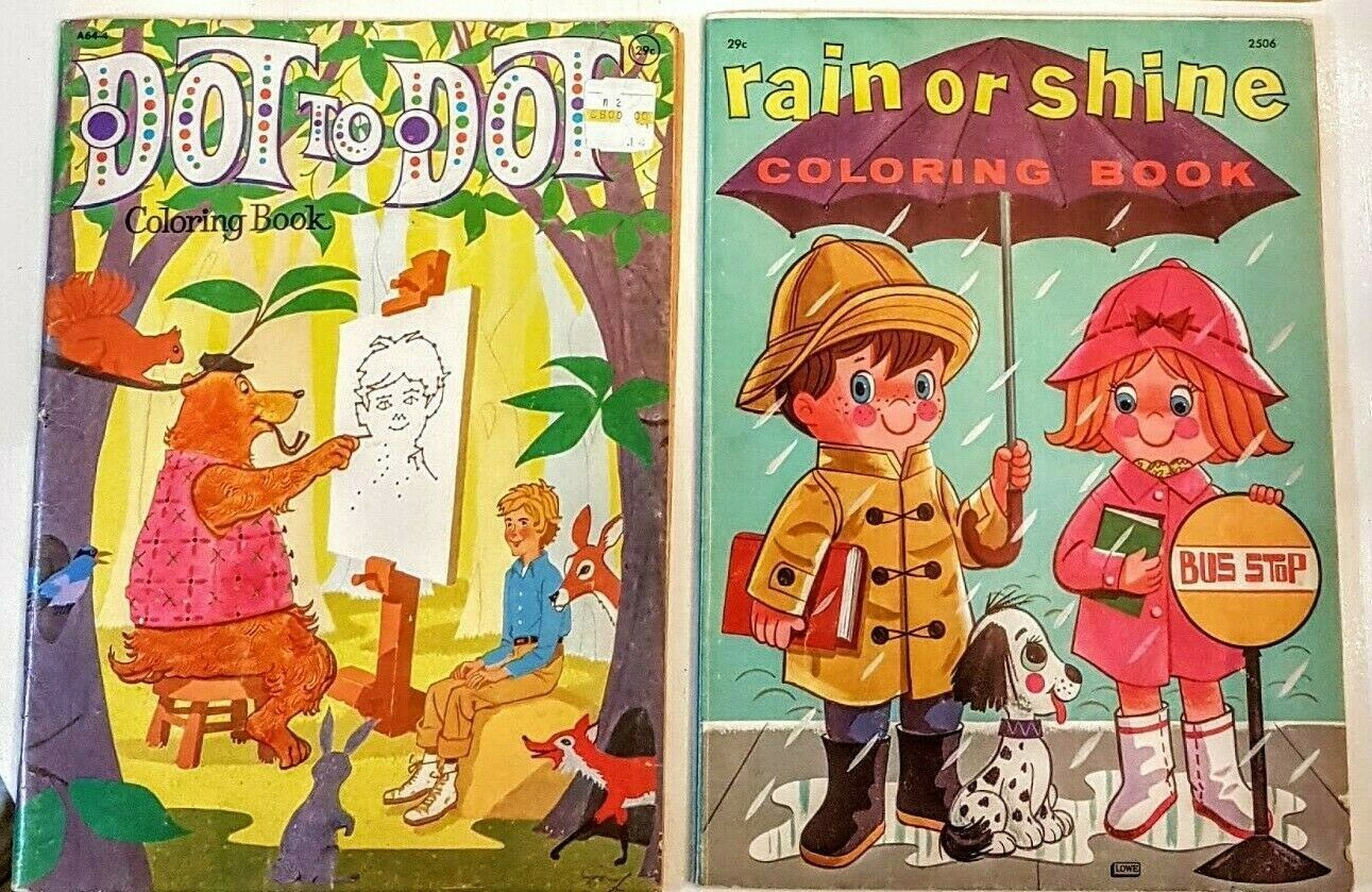 Samuel Lowe Rain or Shine Coloring Book 1957 and similar items