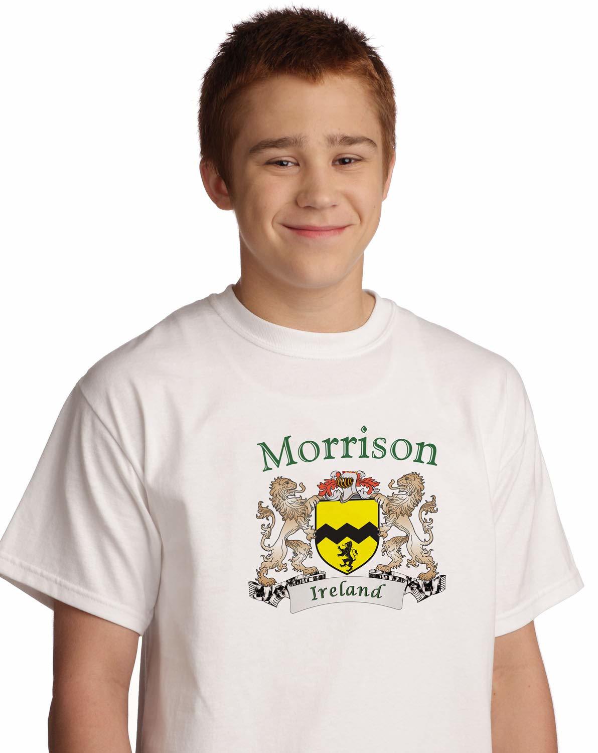 Morrison Irish Coat of arms tee Shirt in White - Fashion
