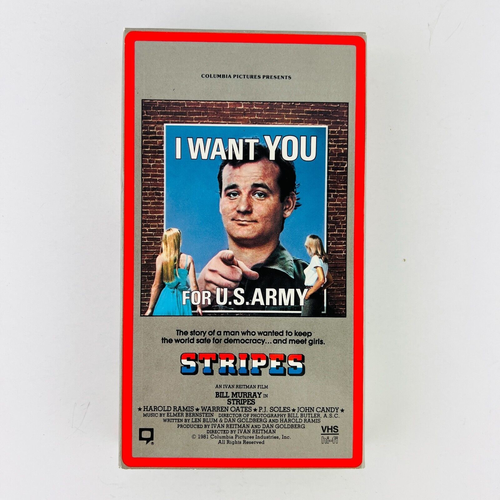 Stripes VHS Video Tape Bill Murray, John Candy, Harold Ramis - VHS Tapes