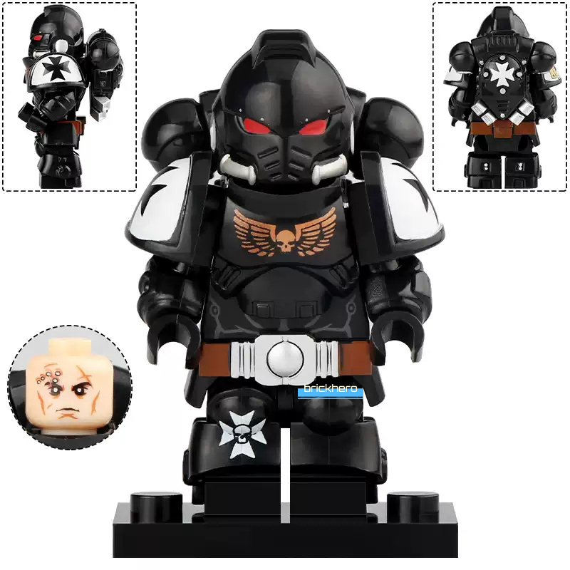Black Templar Space Marines WH40K Lego Compatible Minifigure Brick Toys ...