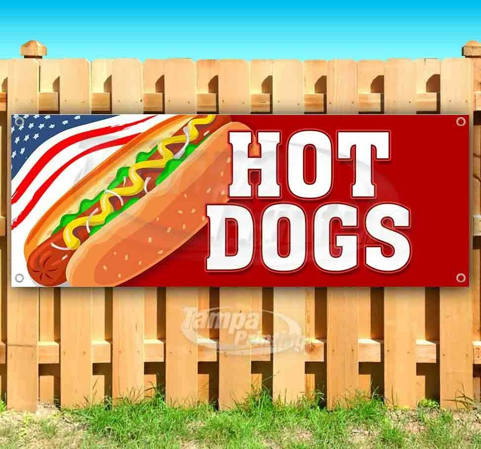 HOT DOGS Advertising Vinyl Banner Flag Sign Many Sizes USA BUSINESS ...