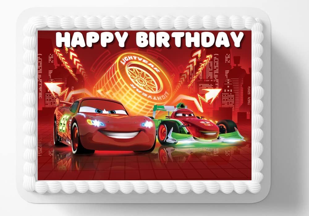 Cars Edible Image Birthday Cake Topper Edible Cake Toppers Frosting ...