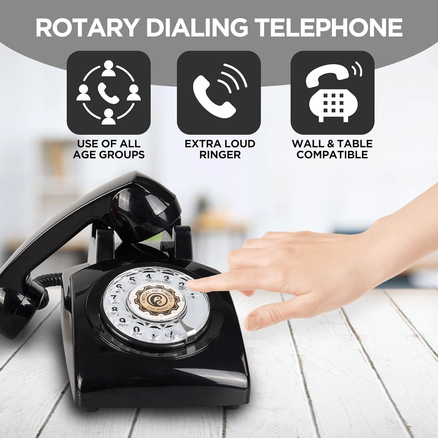 Retro Rotary Phone – 1960S Style Vintage Landline Phone For Home ...