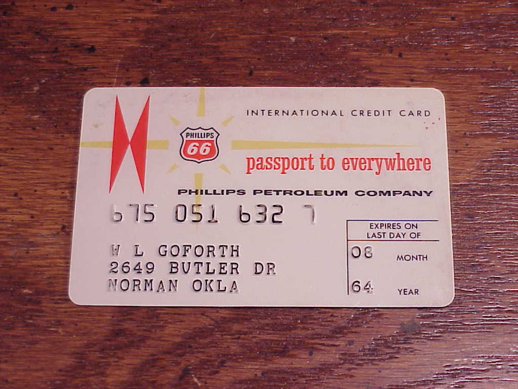 Vintage Phillips 66 Petroleum Credit Card, dated 1964 - Other