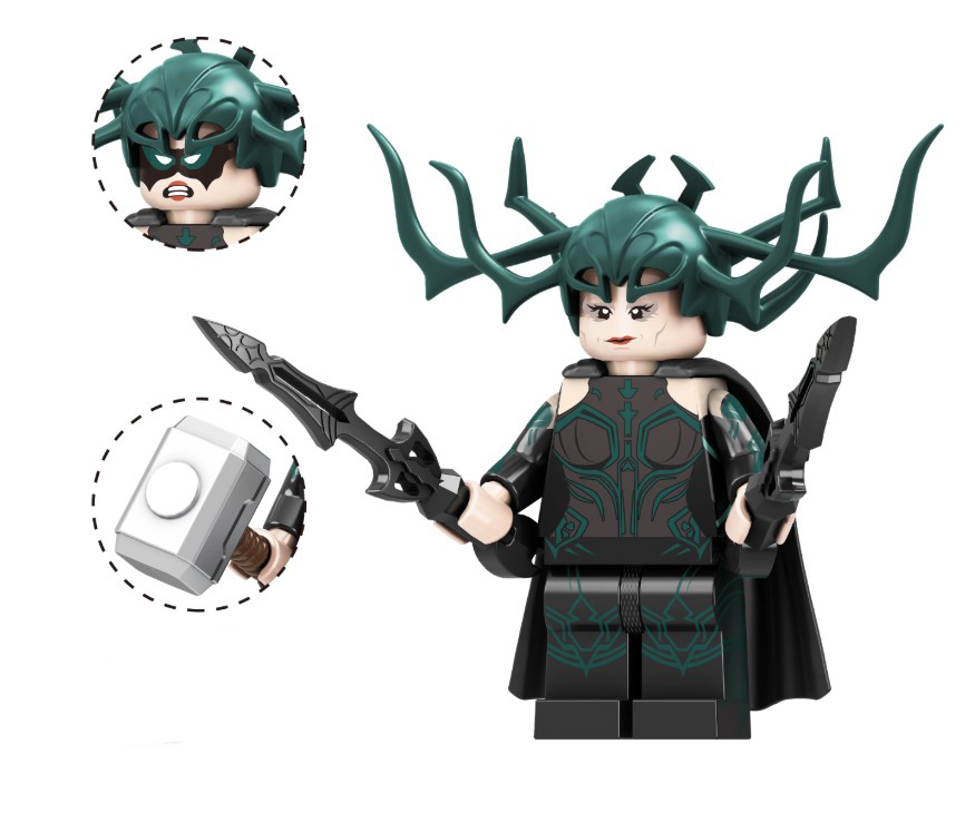 Hela Green Helmet Marvel Extended Universe Custom Minifigures - LEGO (R ...