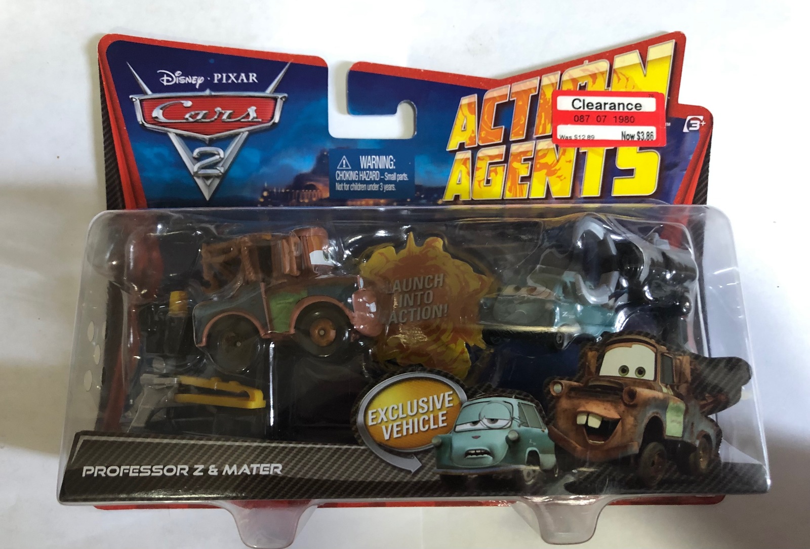 Disney Pixar Cars Action Agents Professor Z & Mater - Toys & Hobbies