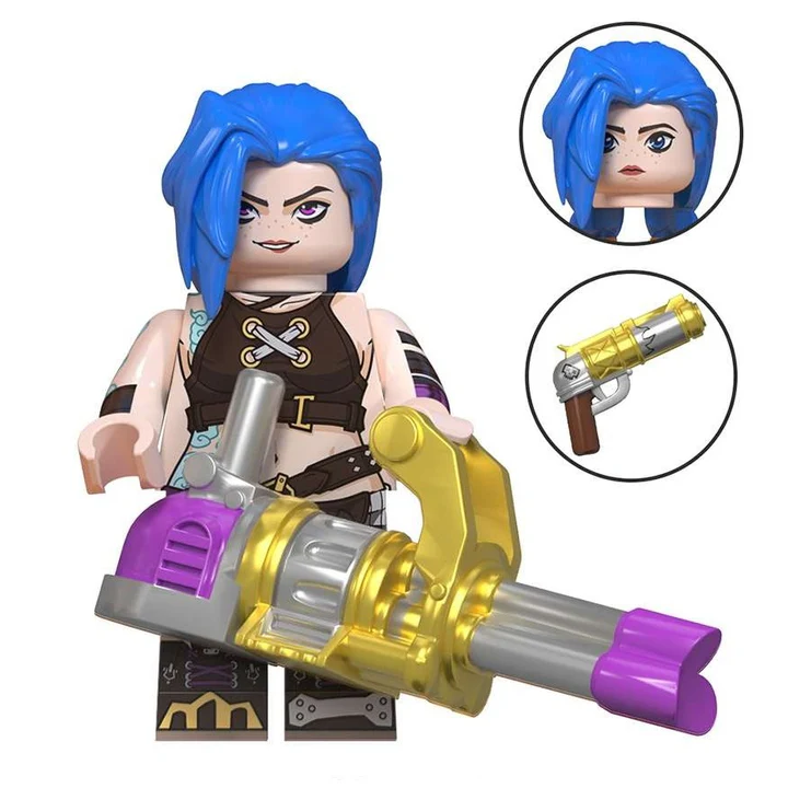 Jinx League of Legends Arcane Custom Minifigure - Action Figures