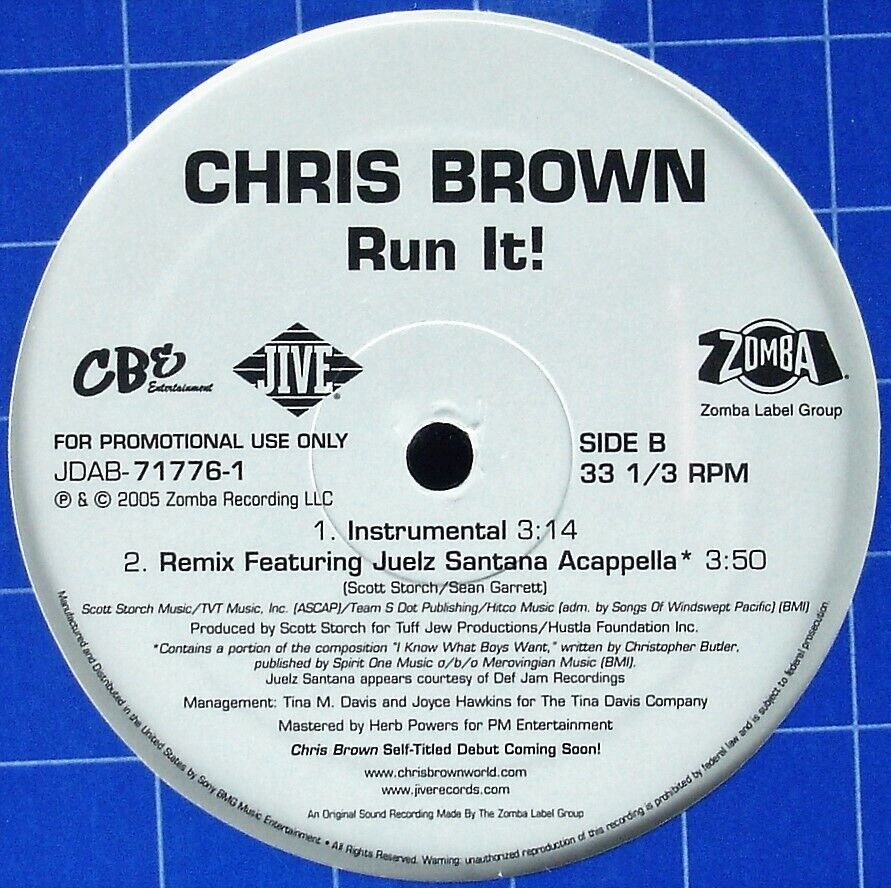Chris Brown Juelz Santana Run It Remix 2005 12 Vinyl 4 Mixes
