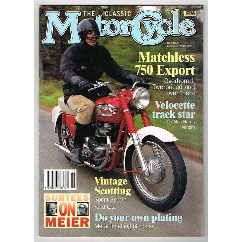 The Classic Motorcycle Magazine May 1993 mbox775 Velocette track star ...
