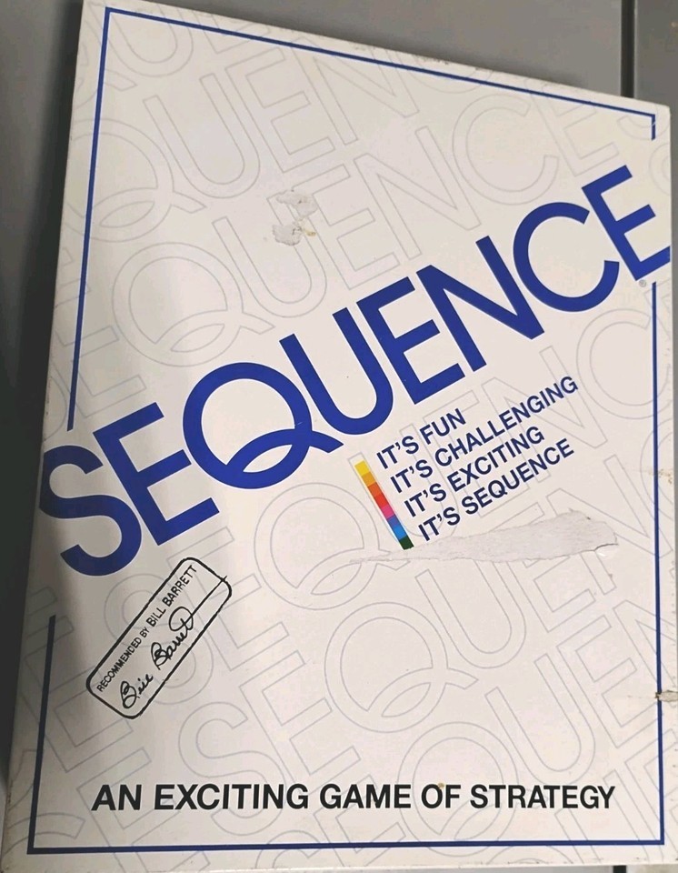 Sequence Board Game 1995 Vintage Complete Jax Ltd Ages 7+ - Contemporary Manufacture