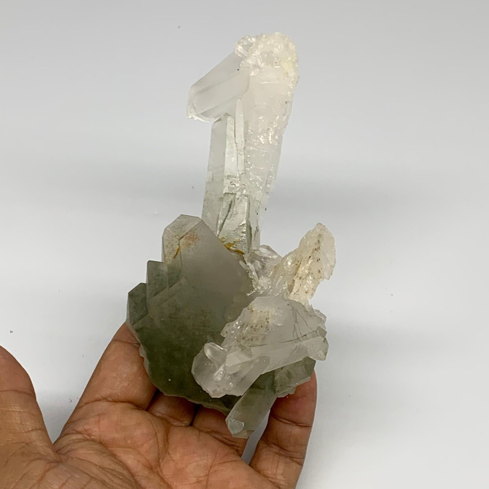 199.8g, 5.3"x2.5"x2", Chlorine Quartz Crystal Mineral,Specimen Terminated, B2777 - Rocks ...