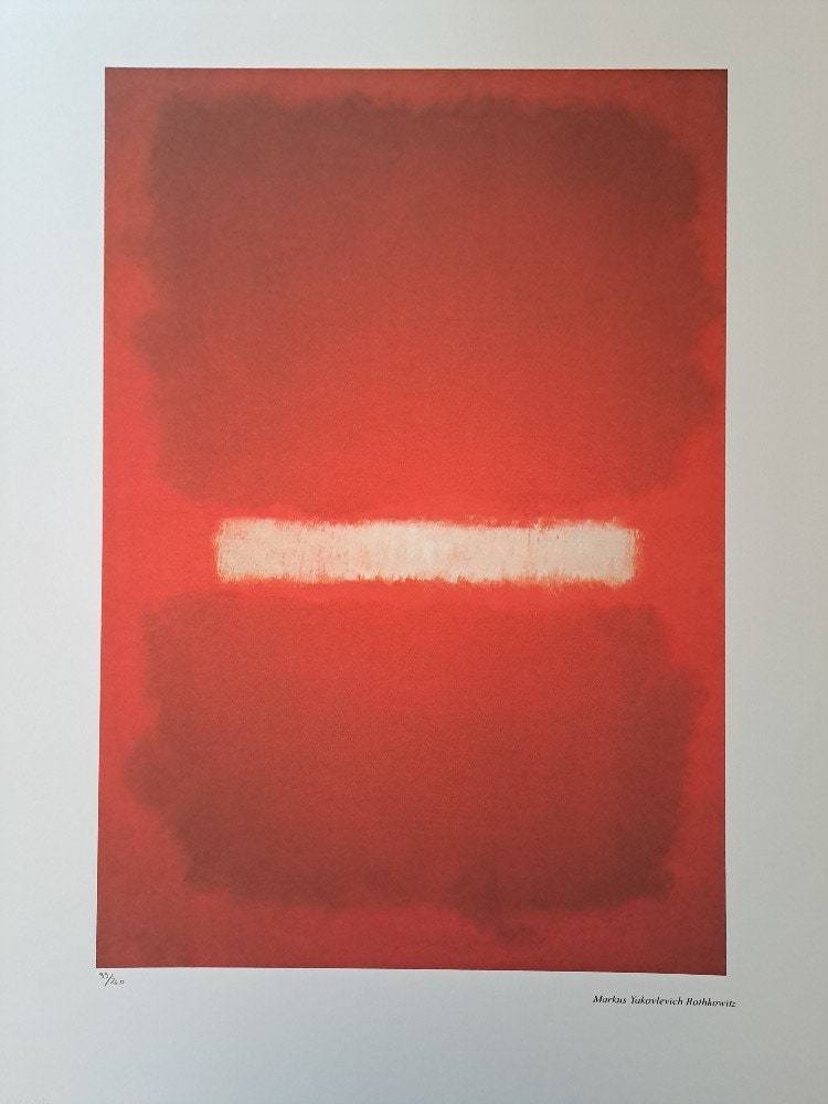 Mark Rothko Lithograph - Dark Red - Certificate SPADEM Paris - Art Prints