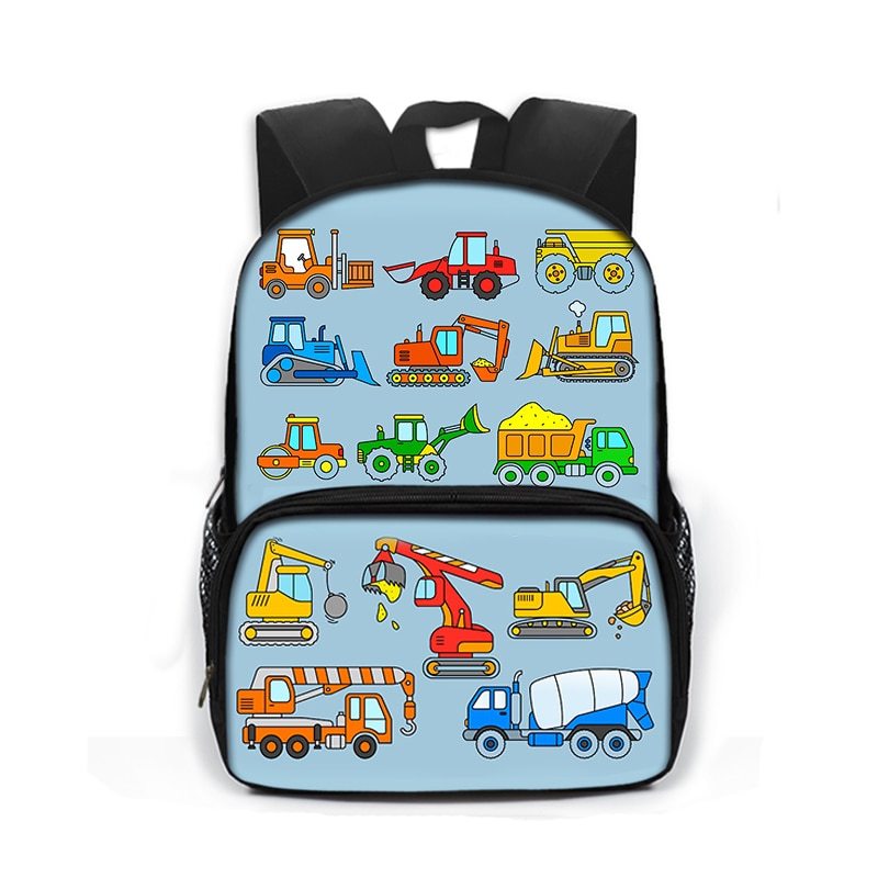 Firetruck Car Excavator Tractor Backpack for Boy Girl Rucksack Children ...