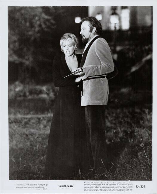 Bluebeard original 1972 8x10 photo Richard Burton holds gun Nathalie ...