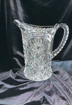 Vintage Imperial Glass Large Crystal Mayflower Pitcher Impressed IG ...