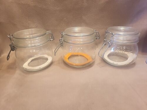 Vintage LE PARFAIT SUPER Glass Jar Wire Bale Clasp Lid .50 liter France ...