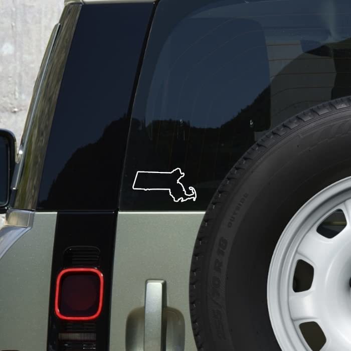 Massachusetts 5x2.6 State map Outline Vinyl Decal Sticker | Custom ...