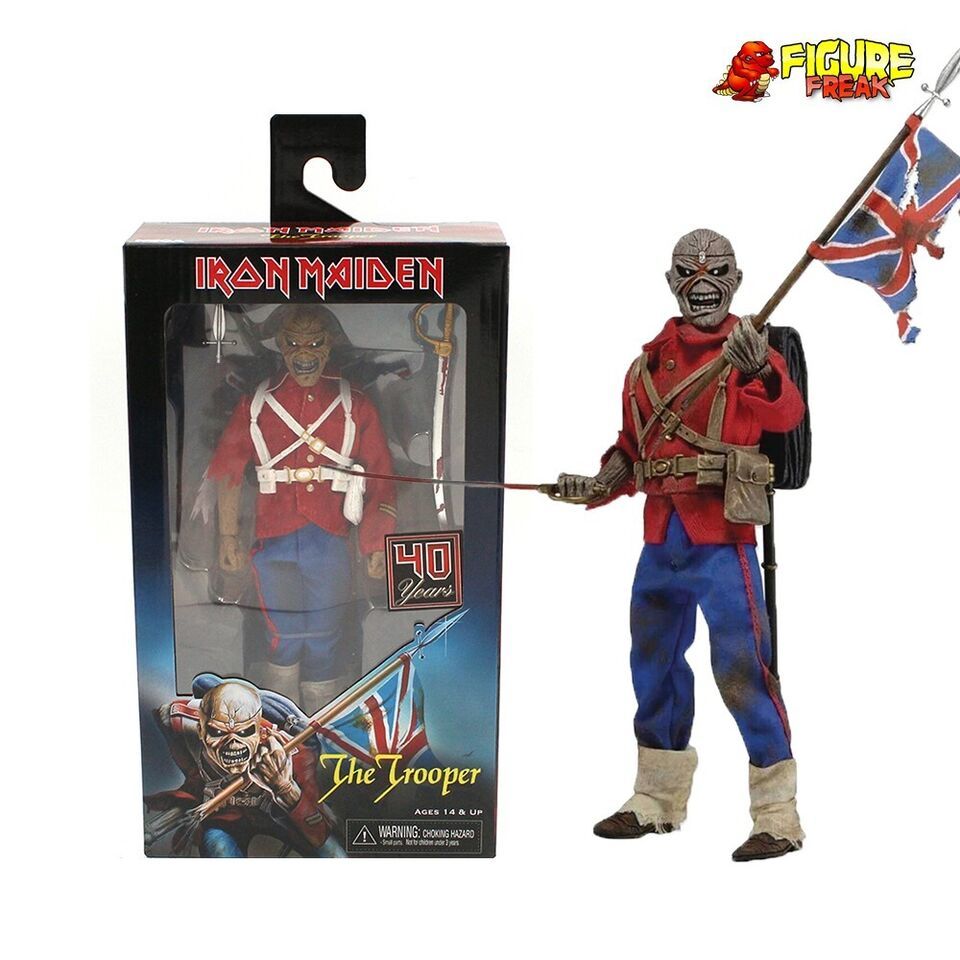 NECA Iron Maiden Trooper Eddie Retro Clothed 8" Action Figure - Action ...