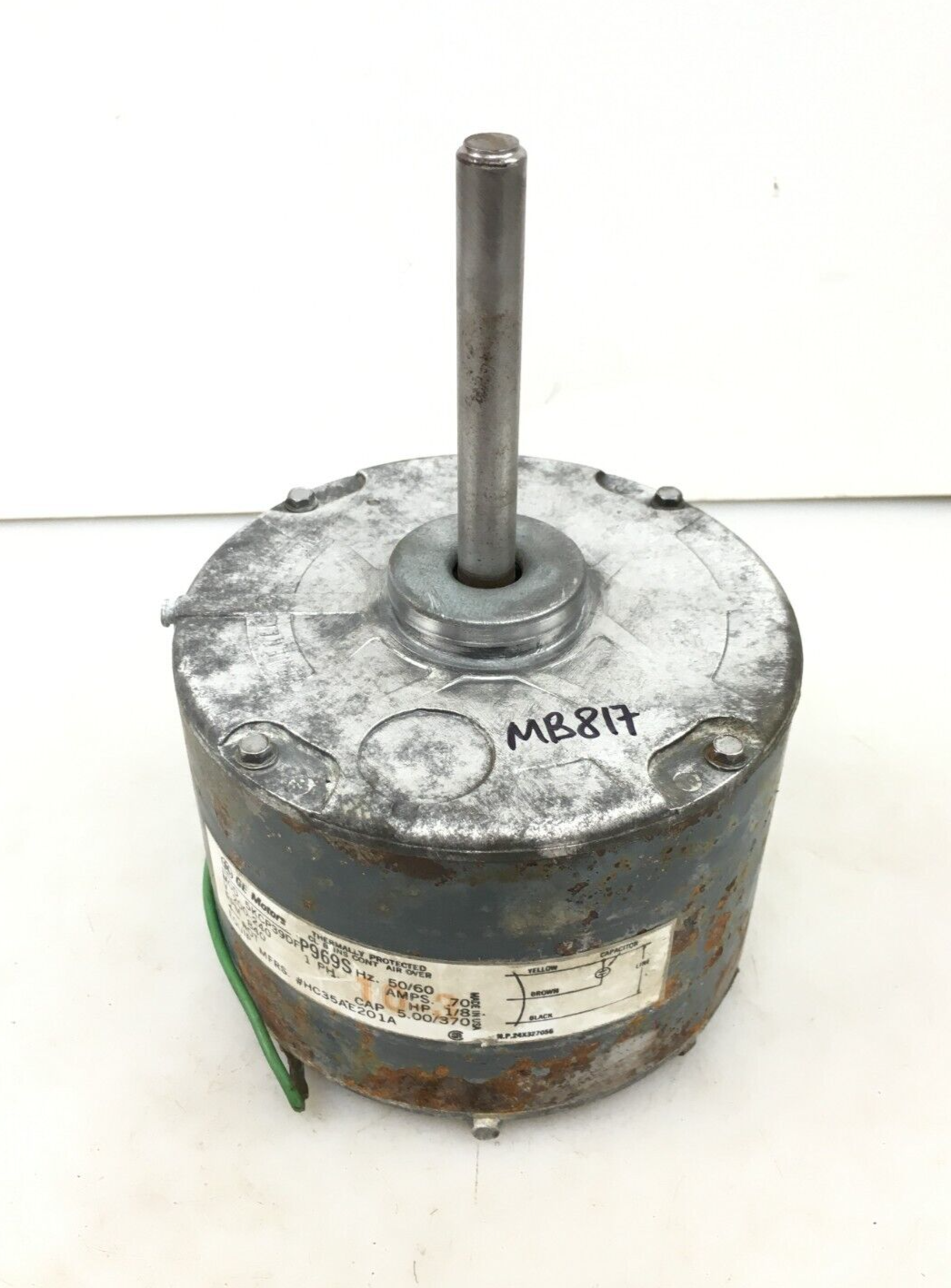 GE Condenser FAN MOTOR 5KCP39DFP969S HC35AE201A 1/8 HP 230V 840 RPM ...