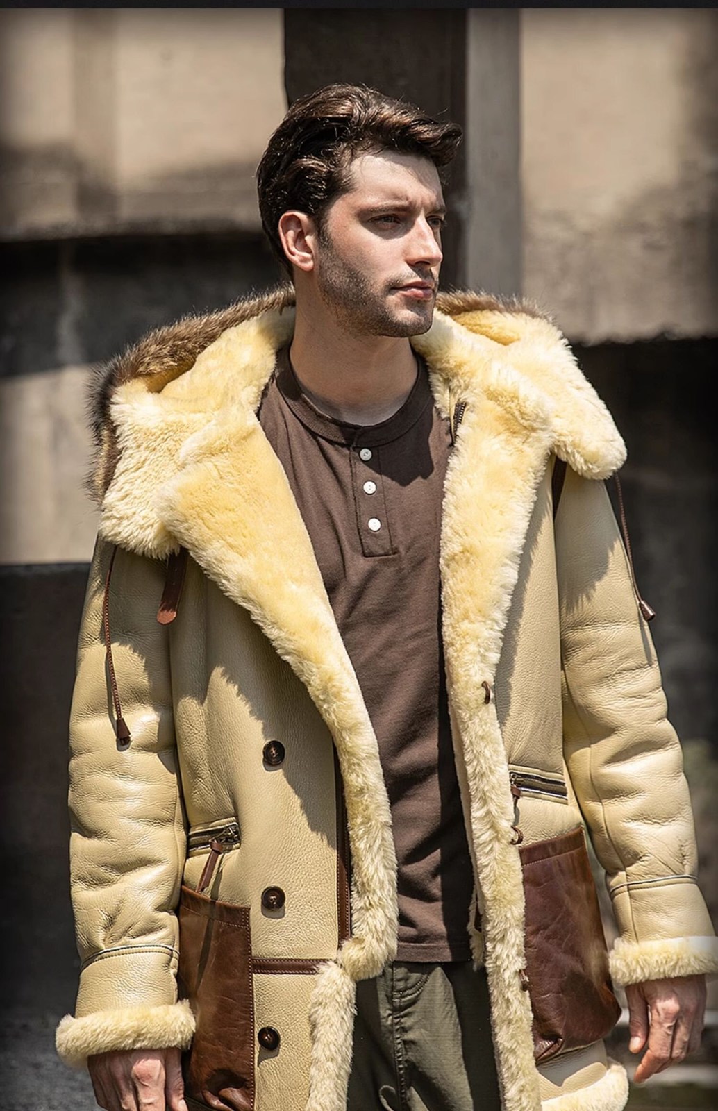 Remastered 1941-42 Style B7 Men's Jacket with Hood Leather bomber ...