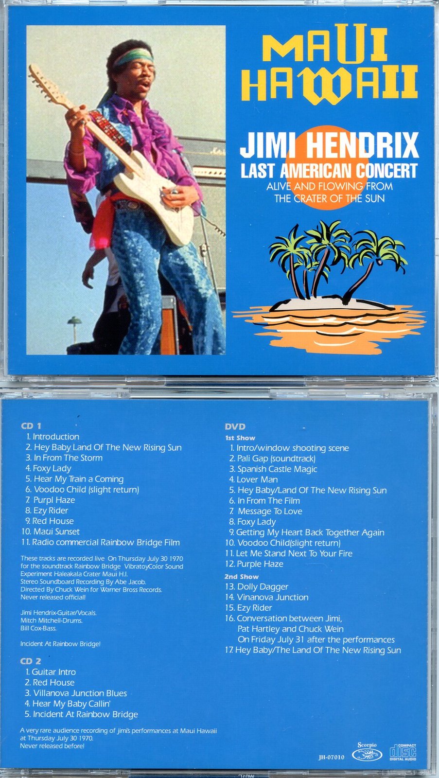Jimi Hendrix - Maui Hawaii ( SKORPIO ) ( 2 CD / 1 DVD SET ) ( Maui ...