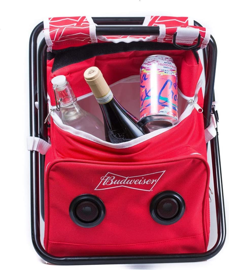 BUDWEISER LIGHT BLUETOOTH FOLDING CHAIR W/ COOLER & SPEAKER - Sporting ...
