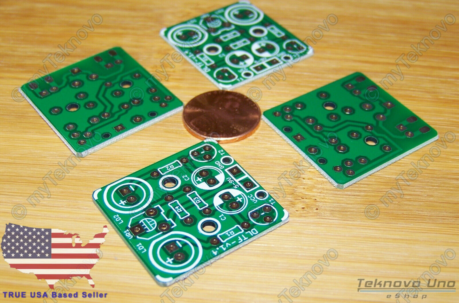 6x PCB ONLY for Dual JUMBO LED Adjustable Flasher KIT Transistorized v1 ...