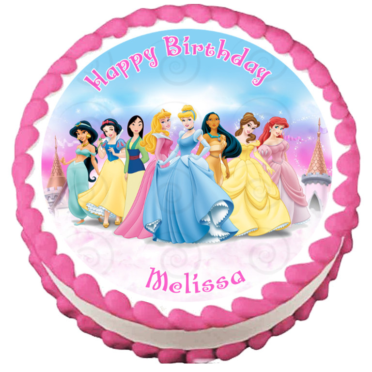 PRINCESS Edible cake topper image Party decoration - Party Supplies