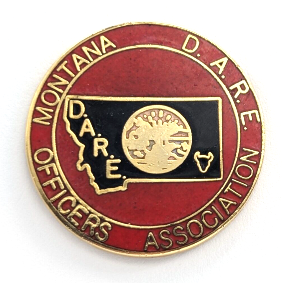 Montana DARE Officers Assoc Drug Abuse Resistance Education Pin MT Flag ...