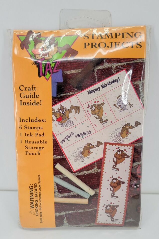 The Rubber Stamp Factory Taz Stamping Project Set With Craft Guide - Stamps