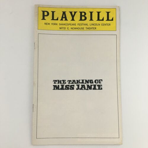 1975 Playbill Mitzi E. Newhouse Theater 'The Taking of Miss Janie ...