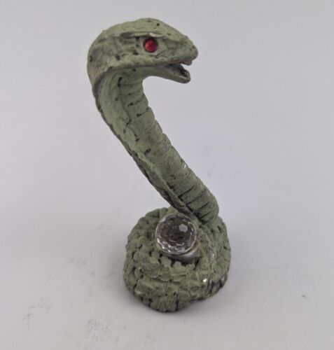 1989 Masteworks Fine Pewter Snake King Cobra 2-5/8" Red Eyes With Orb ...