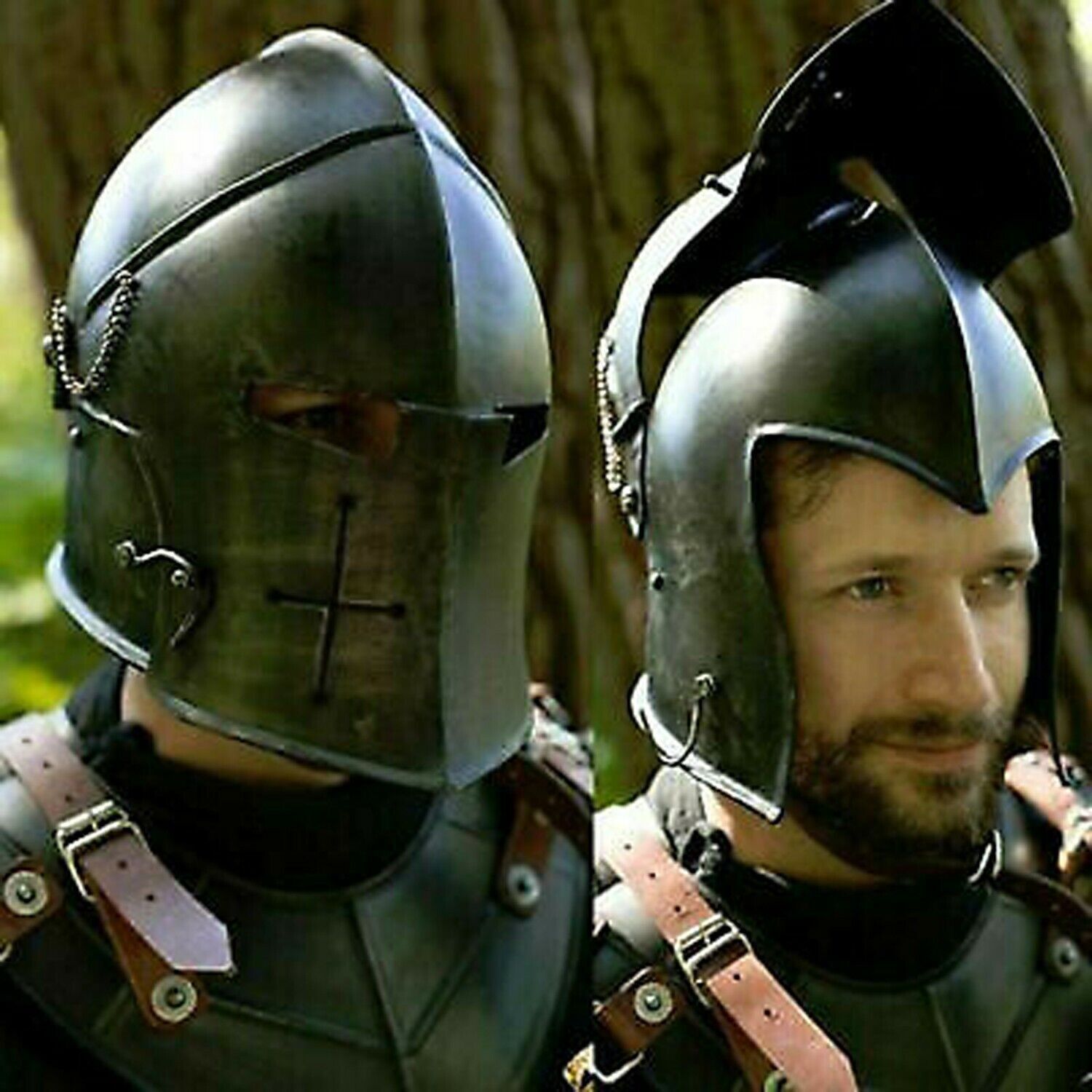 The North Italiano Barbuta Casco Fatto Da Metallo Larp Riproduzione ...