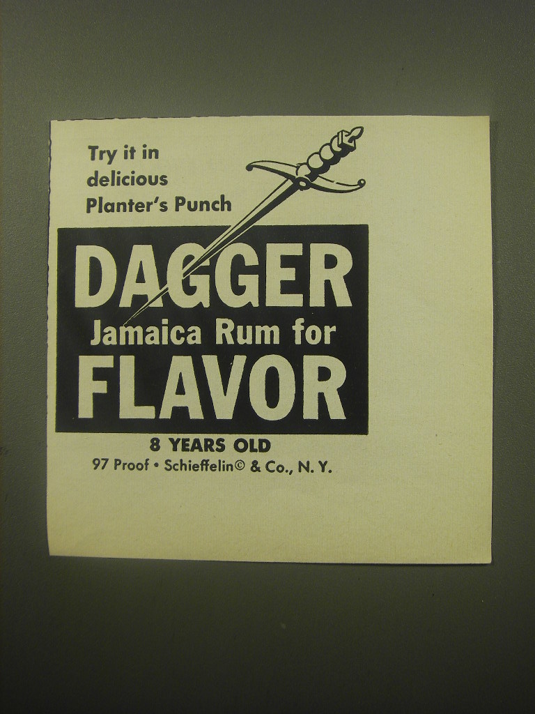 1959 Dagger Rum Ad - Try it in delicious Planter's Punch - 1980-89