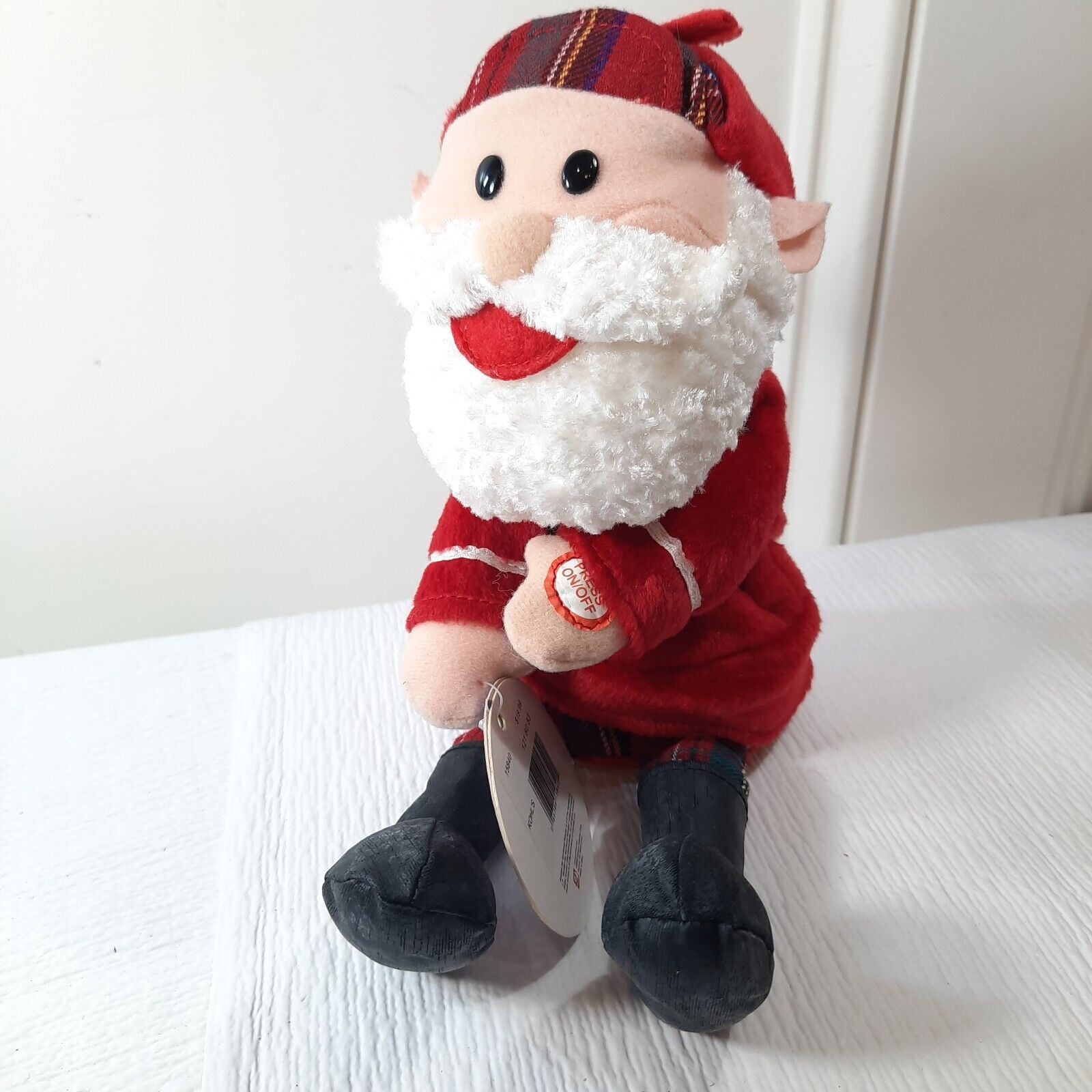 Vintage Gemmy SANTA RUDOLPH THE RED-NOSED REINDEER plush animated sings ...