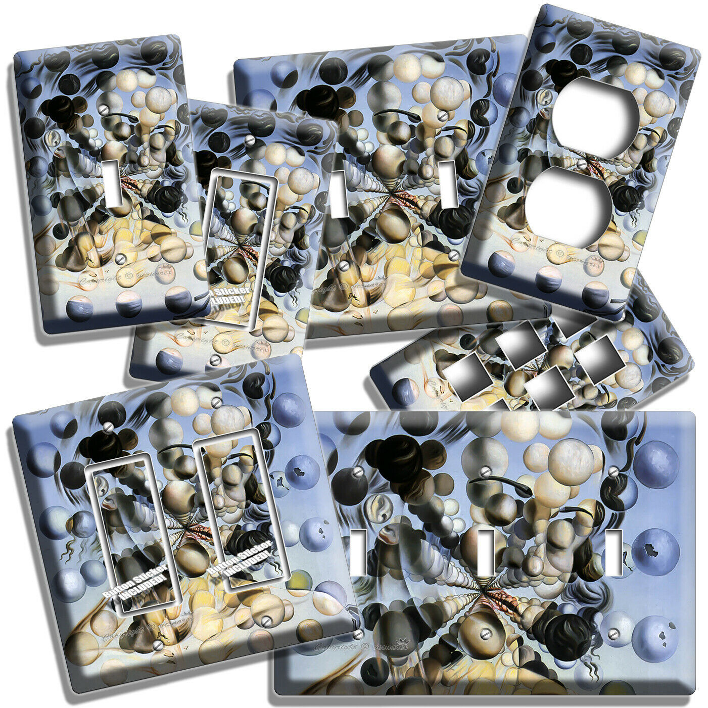SALVADOR DALI GALATEA OF THE SPHERES LIGHT SWITCH OUTLET WALL PLATE HD ...