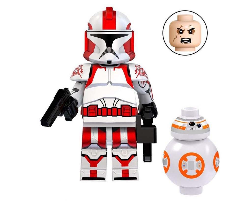 Clone Commander Stone With Bb8 Droid Star Wars Custom Minifigures ...