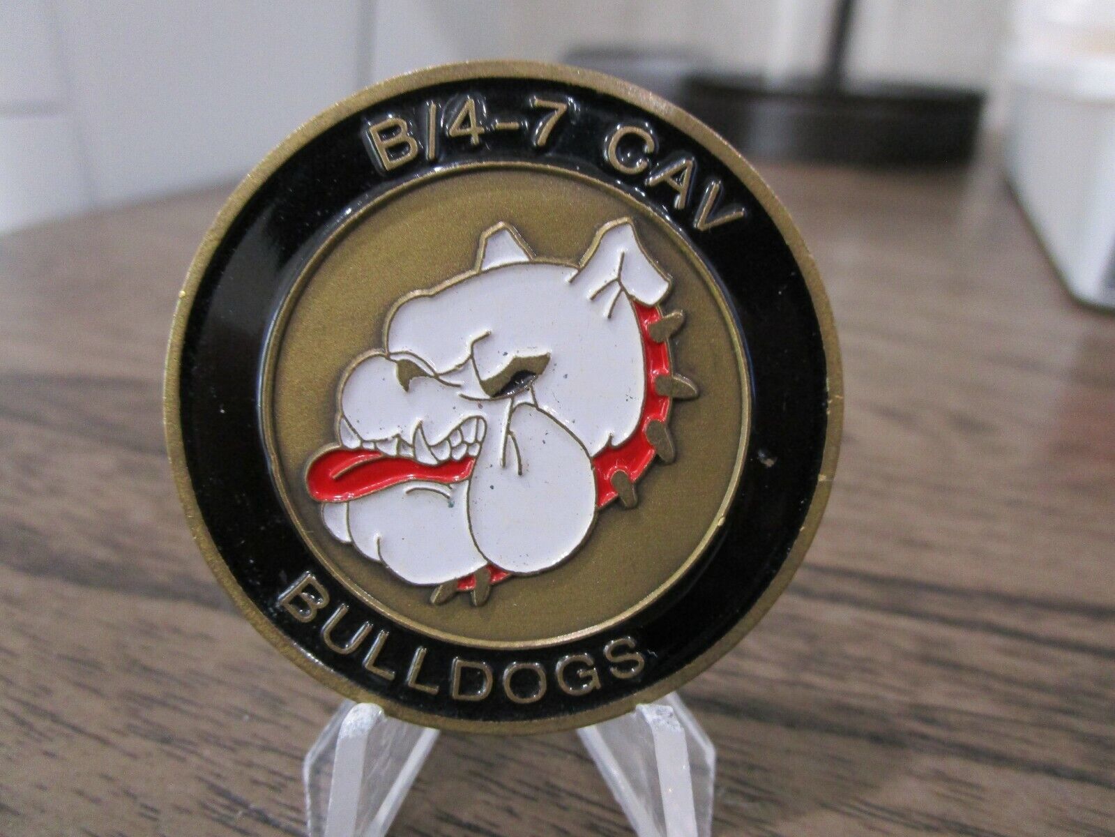 US Army B CO 4th Squadron 7th Cavalry 4-7 Bulldogs Challenge Coin #528M ...