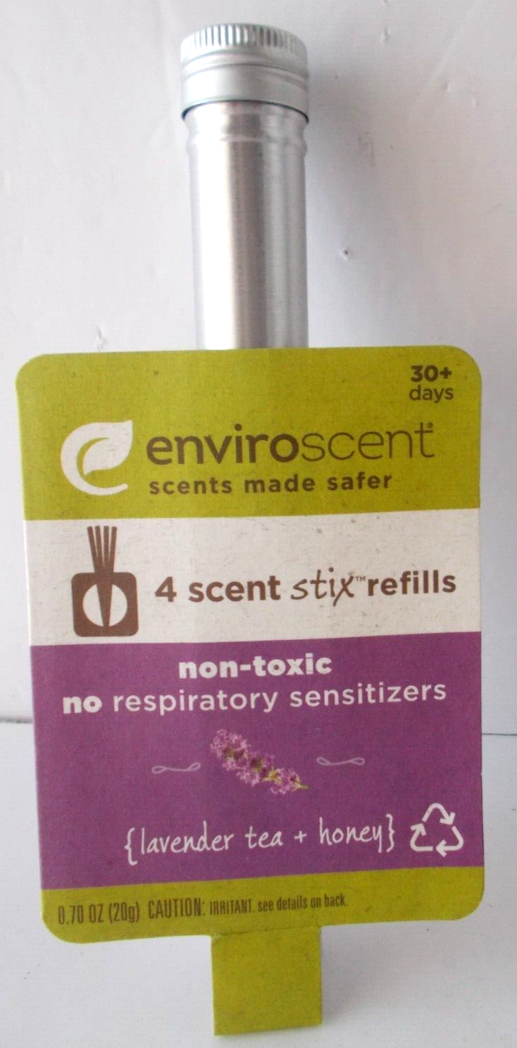 ENVIROSCENT 4 Refill Sticks Non-Toxic Lavender Tea Honey 8 oz - Home ...