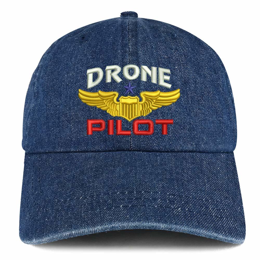 Trendy Apparel Shop Drone Pilot Aviation Wing Embroidered 100% Cotton ...