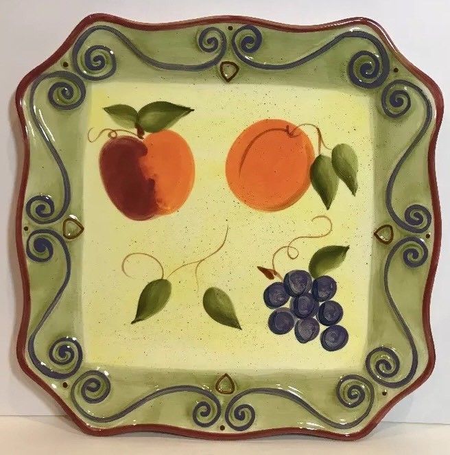Tabletops Unlimited "MEDICI" Square Serving Platter 11 1/4" D - Platters