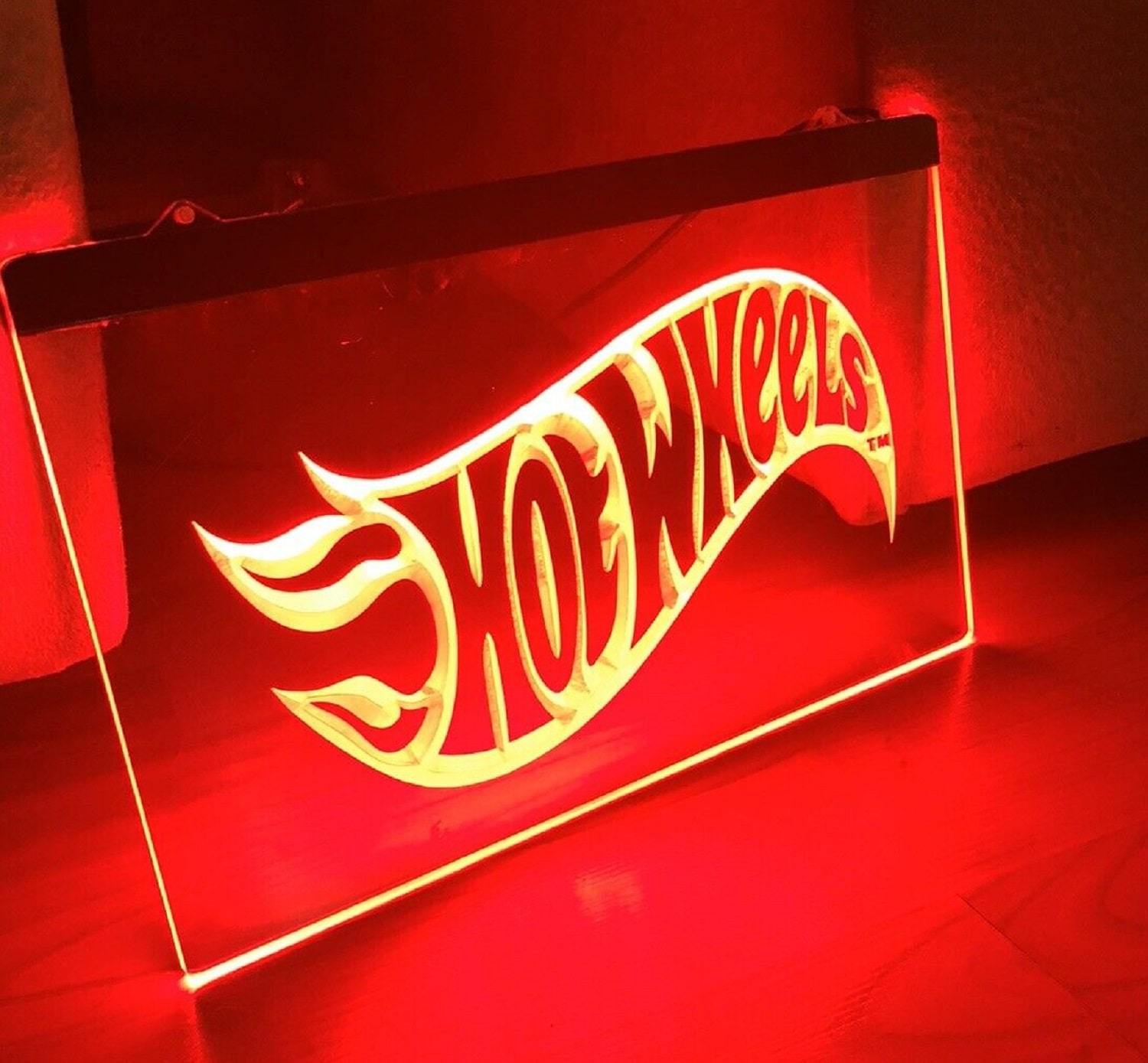 Hot Wheels LED Neon Sign Hang Signs Wall Home Decor, Room, Light Décor ...
