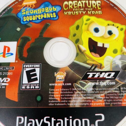 SpongeBob Creature from the Krusty Krab (Sony PlayStation 2 PS2) Disc ...